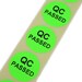 25mm Diameter Florescent Green. Passed QC Check Labels. 1000 Labels per ...