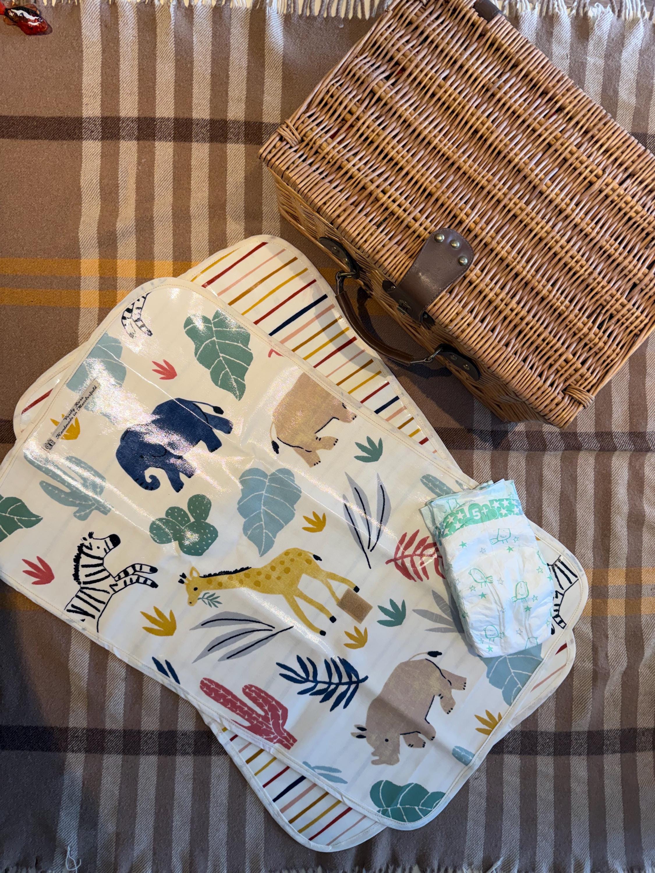 Jungle Animal Fun Baby Changing Mat, Portable Oilcloth Travel Pad - Etsy
