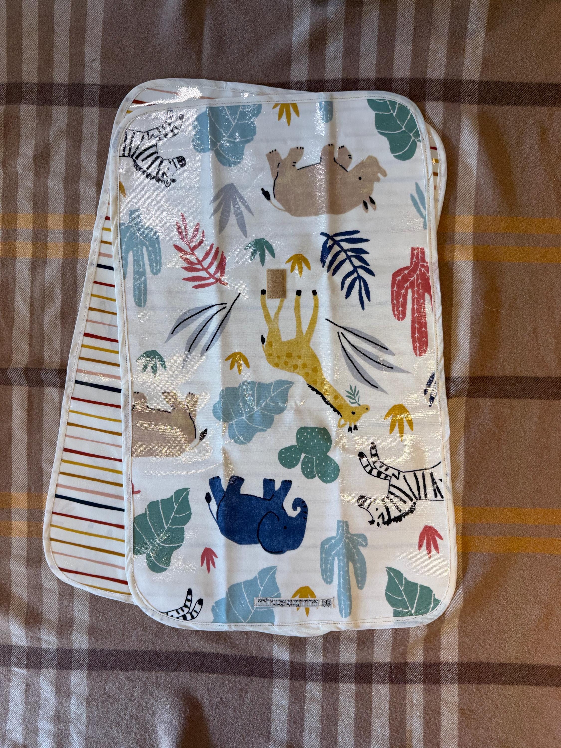 Jungle Animal Fun Baby Changing Mat, Portable Oilcloth Travel Pad - Etsy