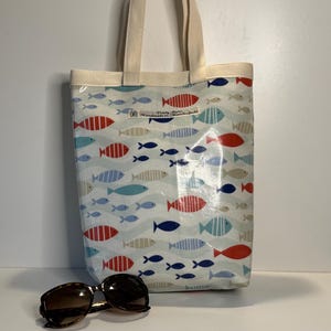 Blue Tote Bag, Fish Tote Bag, Fish Lovers Gift, Blue Shopping Bag, Blue ...