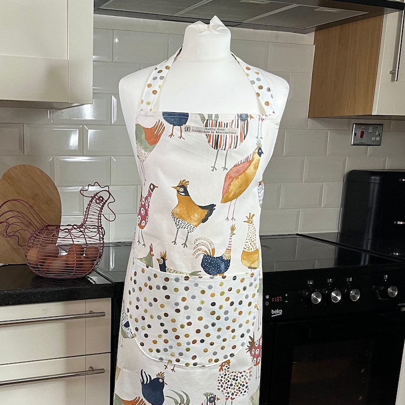Hen Apron, Cotton Adult Apron, Hens, Animal Lovers Present, Country ...