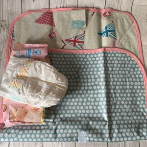 Baby Changing Mat, Pink Portable Changng Pad, Mint Fold up Mat, Travel ...