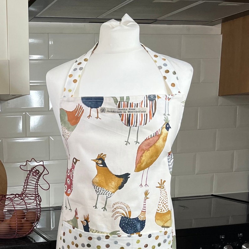 Hen Apron, Cotton Adult Apron, Hens, Animal Lovers Present, Country ...