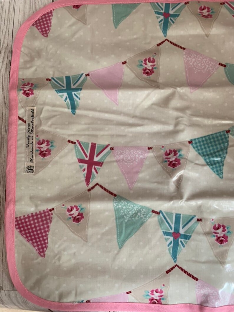 Baby Changing Mat Pink Portable Changng Pad Mint Fold up - Etsy