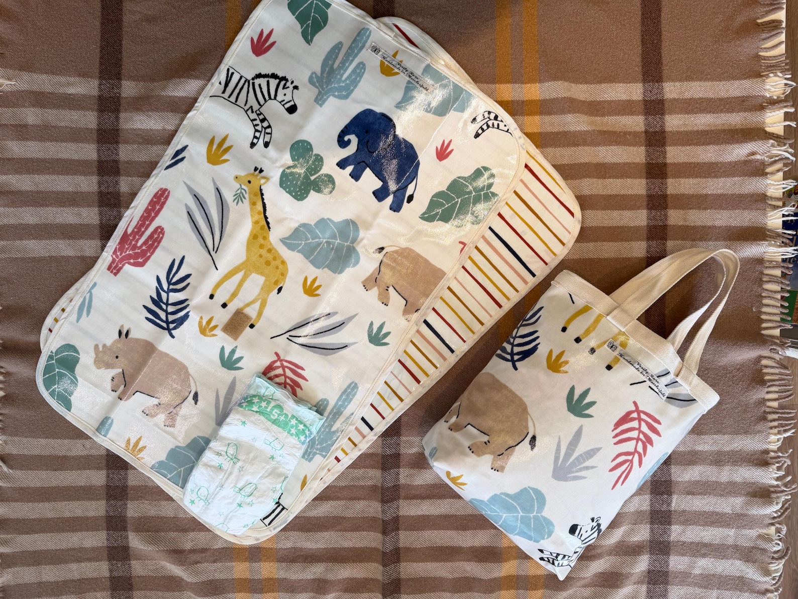 Jungle Animal Fun Baby Changing Mat, Portable Oilcloth Travel Pad - Etsy
