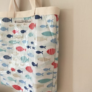 Blue Tote Bag, Fish Tote Bag, Fish Lovers Gift, Blue Shopping Bag, Blue ...
