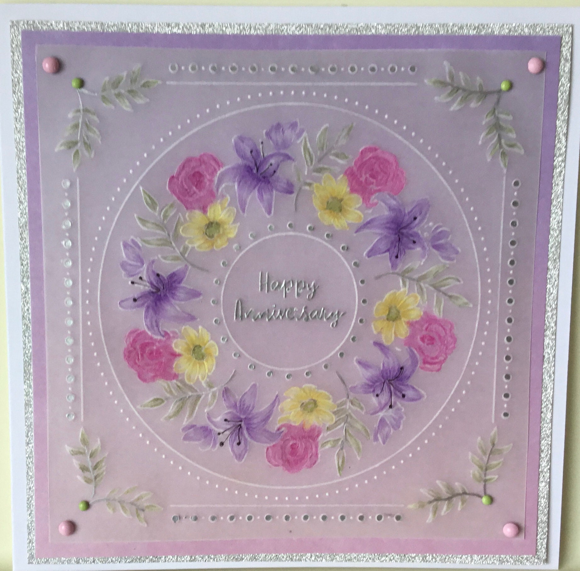 Handmade Parchment Anniversary Card. - Etsy