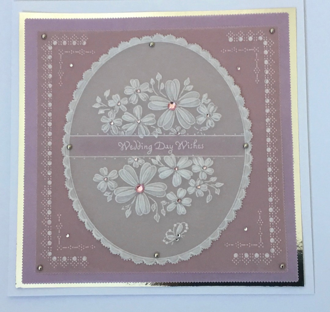 Handmade Parchment Wedding Card - Etsy