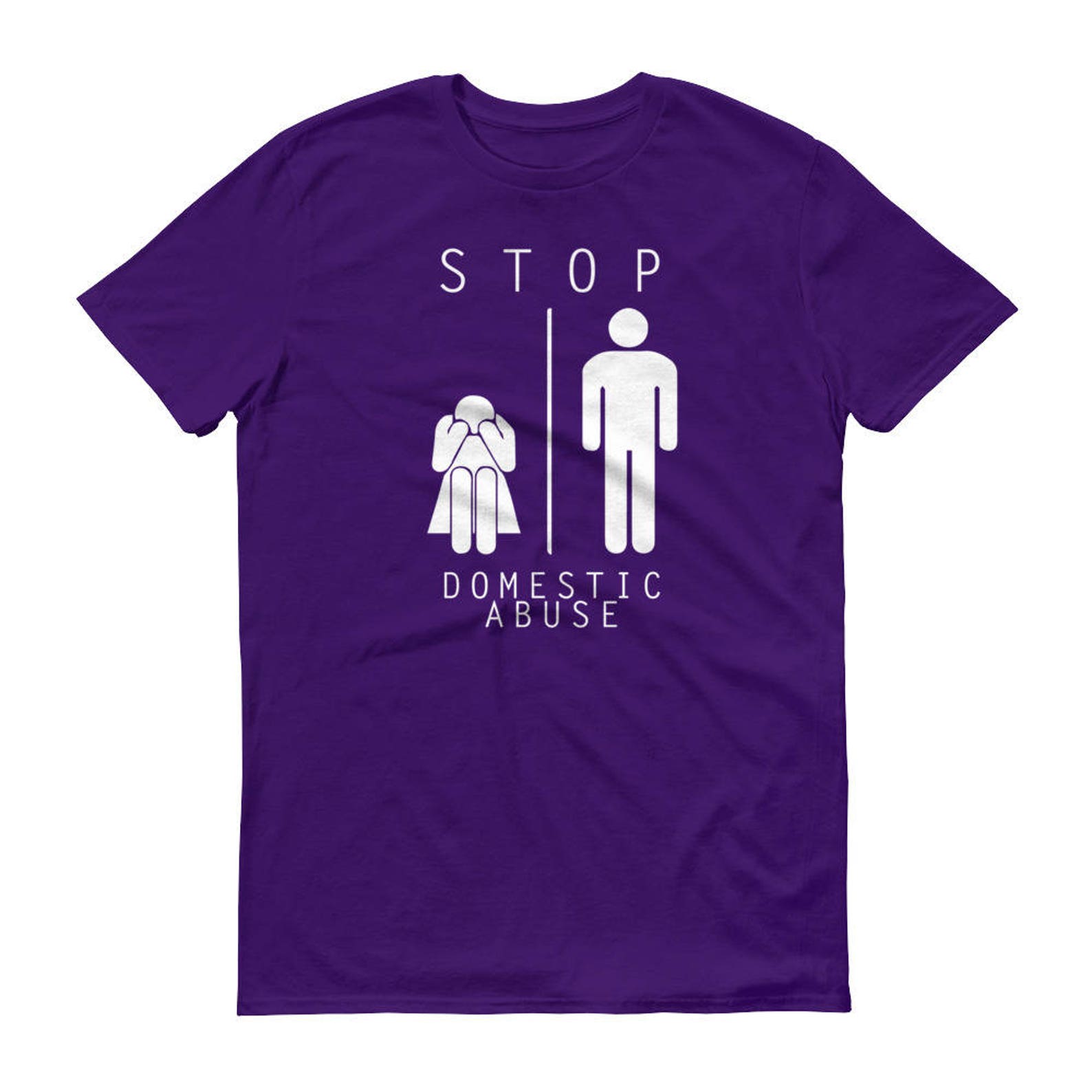 Stop Domestic Abuse Short Sleeve T-shirt Awareness #3 Abuse Violence ...