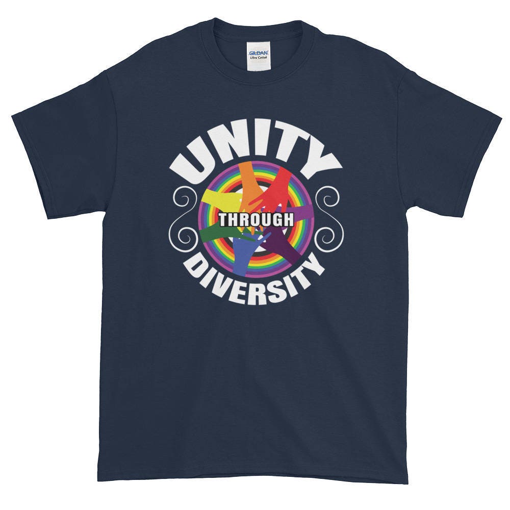 Unity Through Diversity - Short Sleeve Unisex T-shirt - Religion ...