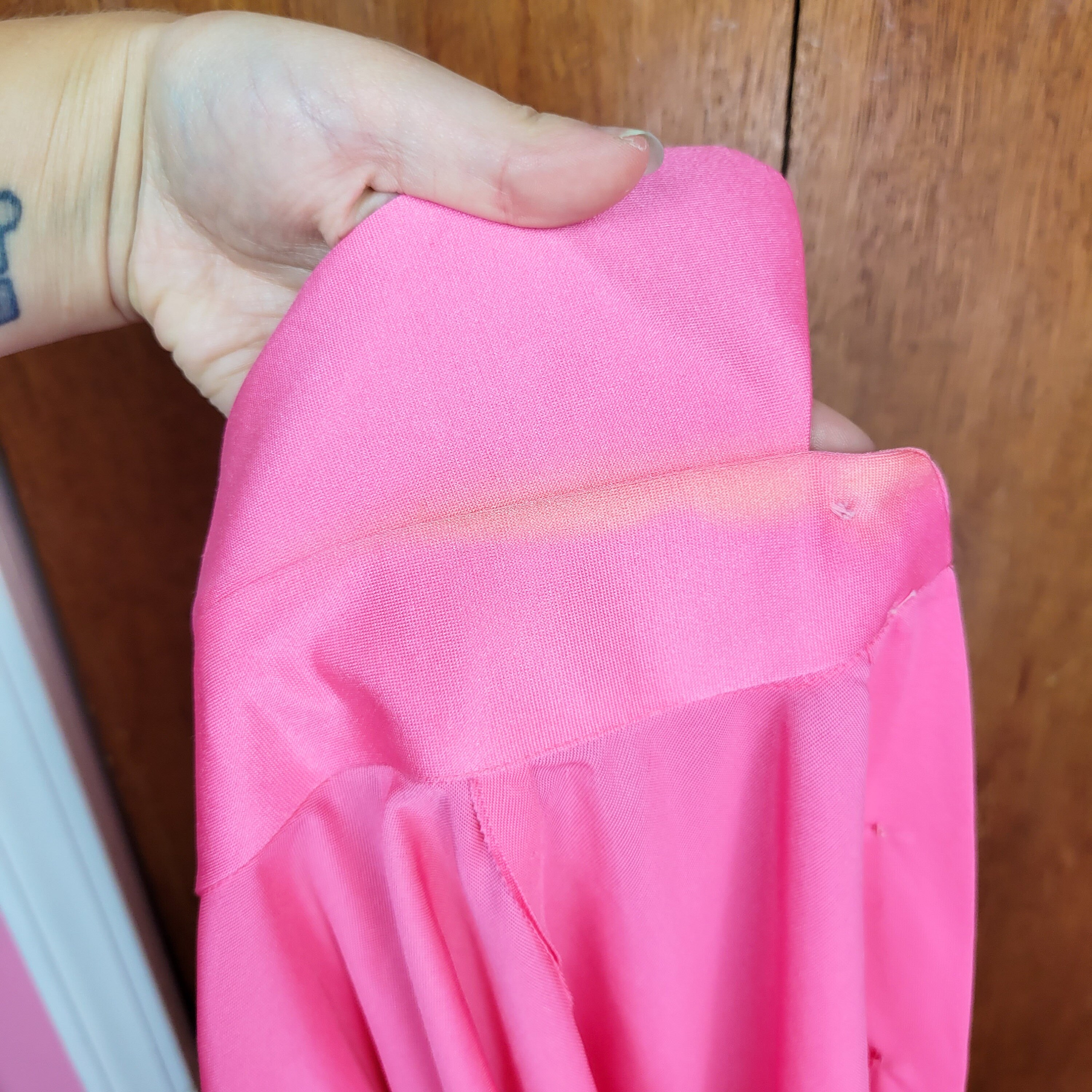 Vintage 1970s Pink Ruffled Tuxedo Style Blouse - Etsy