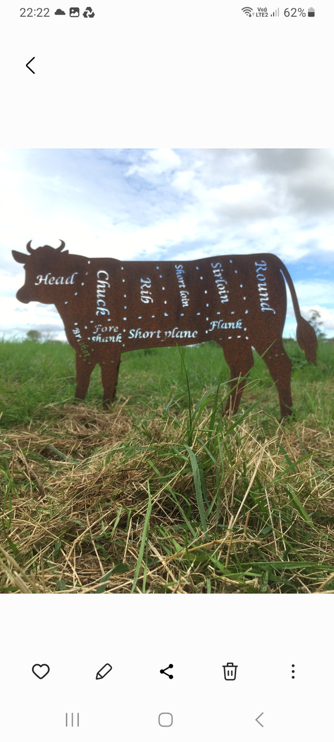 Quirky Rusty Metal Cow Wall Feature - Etsy