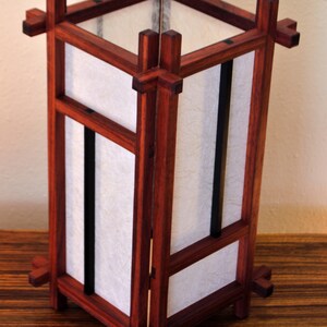 Padauk and Ebony Shoji Table Lamp With Kinwashi Cream Kozo Paper - Etsy UK