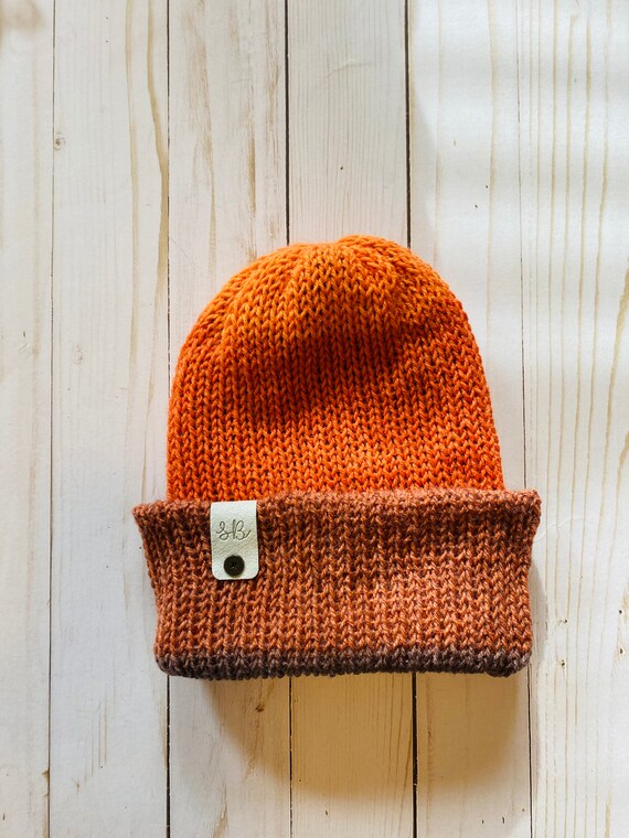 Reversible Knit Hat - Etsy