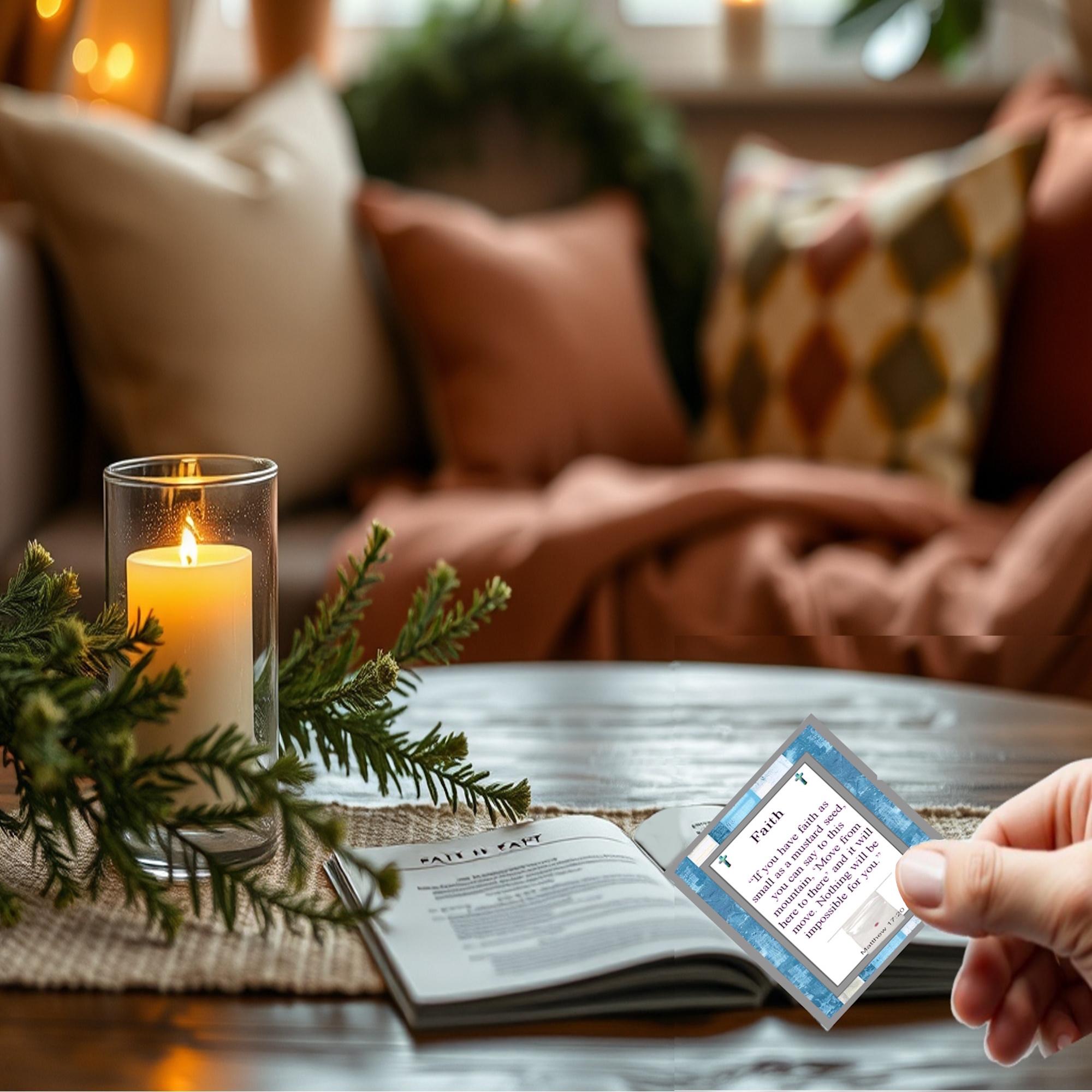 Blue Mustard Seed Faith Cards - Set of 25 - Matthew 17:20 Scripture ...