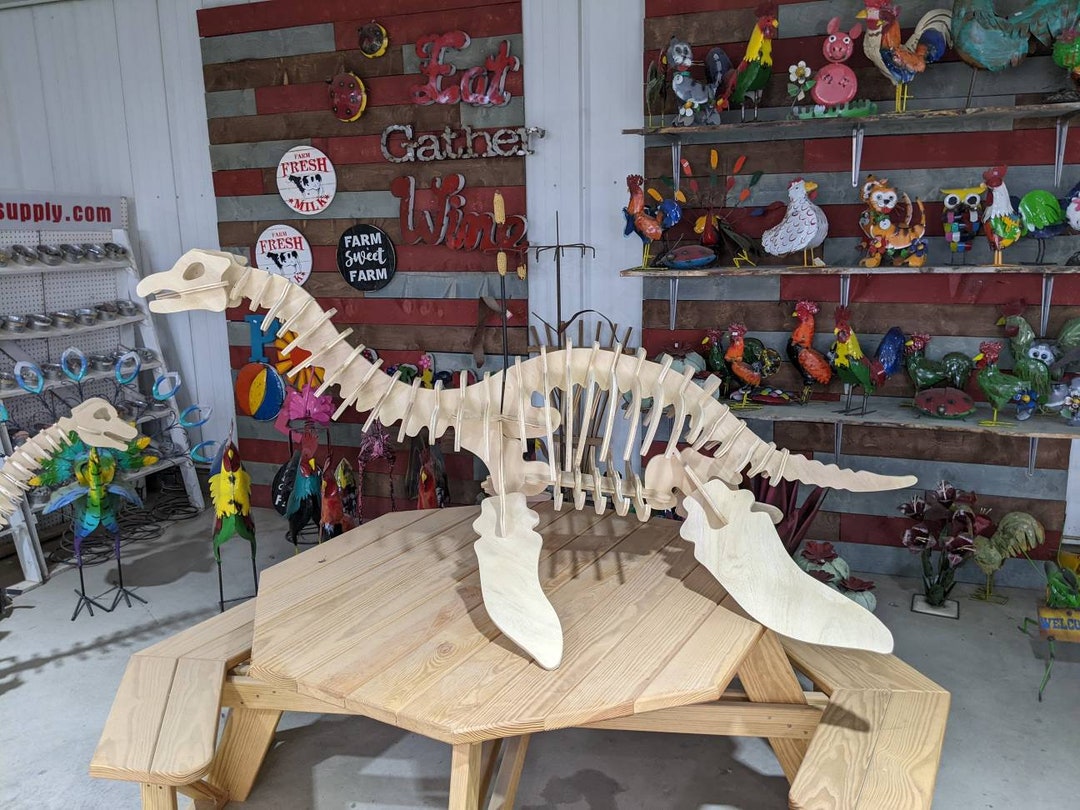 Giant 3D Plywood Plesiosaurus Skeleton Dinosaur - Etsy