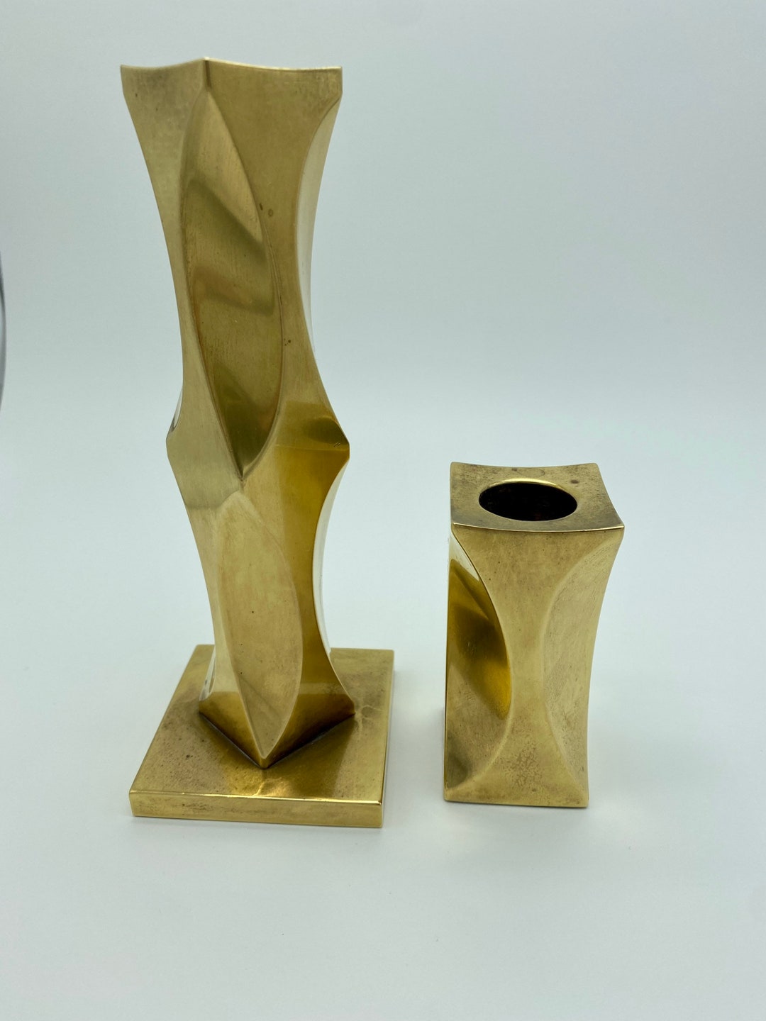 Rare Vintage Lars Akesson Vallonmassing Swedish Brass Candleholders! - Etsy