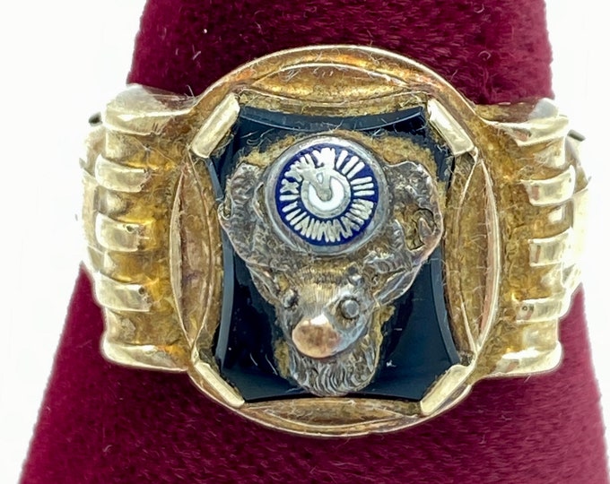 Rare 1940’s Elks Club 10k Gold BPOE Ring - Size 11 - Etsy