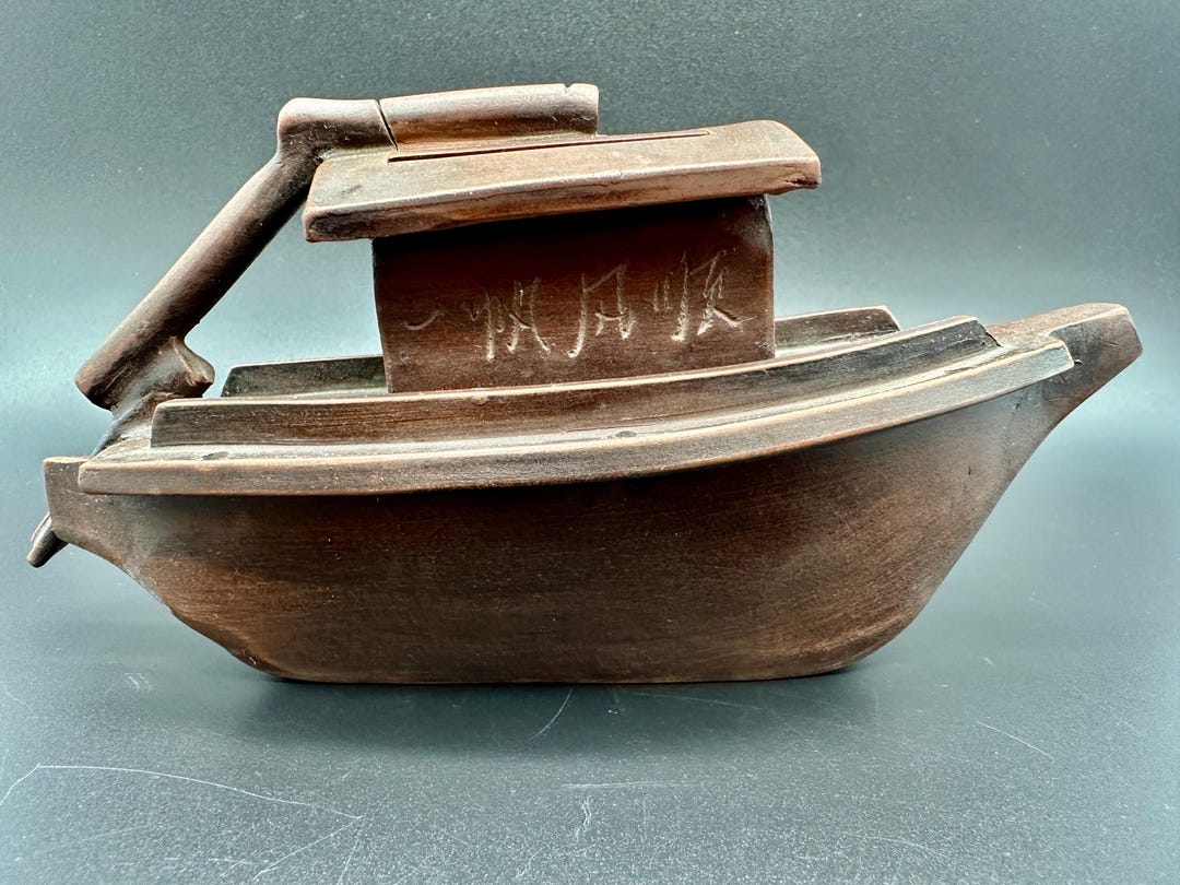 Signed Chinese Clay Sampan Junk Boat Teapot - Yixing C1900-1920 - Etsy