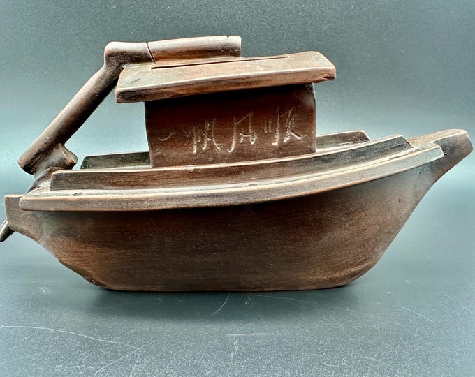 Signed Chinese Clay Sampan Junk Boat Teapot - Yixing C1900-1920 - Etsy