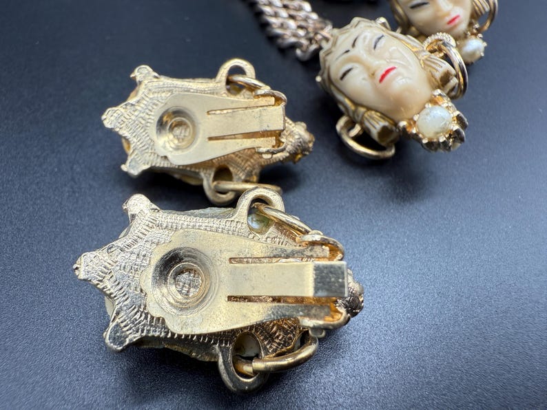 Vintage MCM Selro Selina Asian Princess Earrings, Bracelet & Cuff Links ...