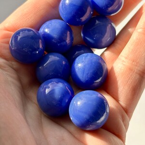 Lot of 10 Vintage Opaque Blue Marbles - Etsy