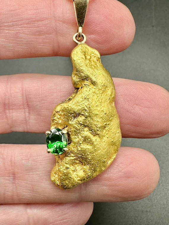 Appraised - Large 22k Alaskan Gold Nugget Pendant Nec… - Gem