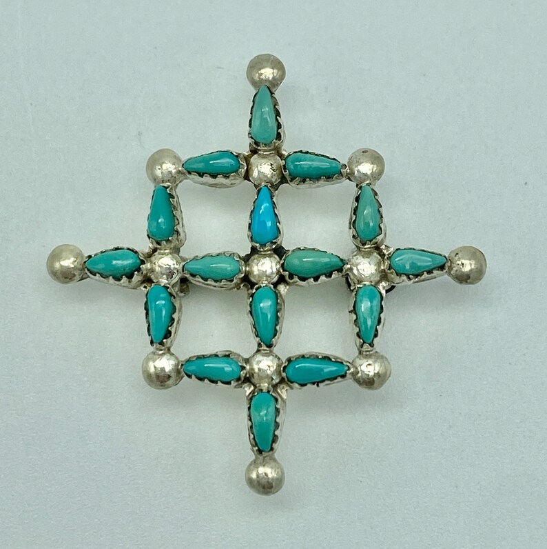 Vintage Zuni Native American Pin/pendant - Etsy