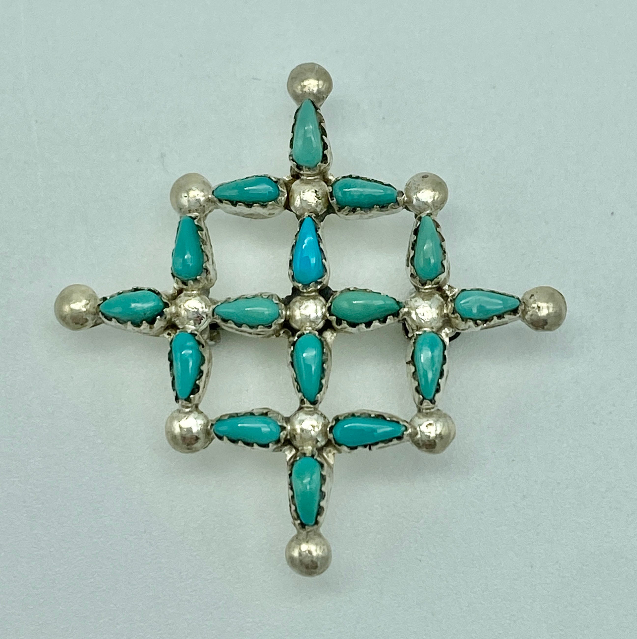 Vintage Zuni Native American Pin/pendant - Etsy