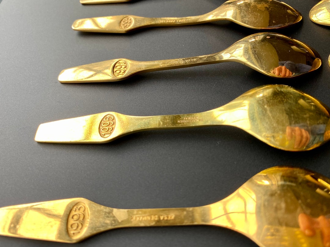 10 Kesa Denmark Gold Spoons - Etsy