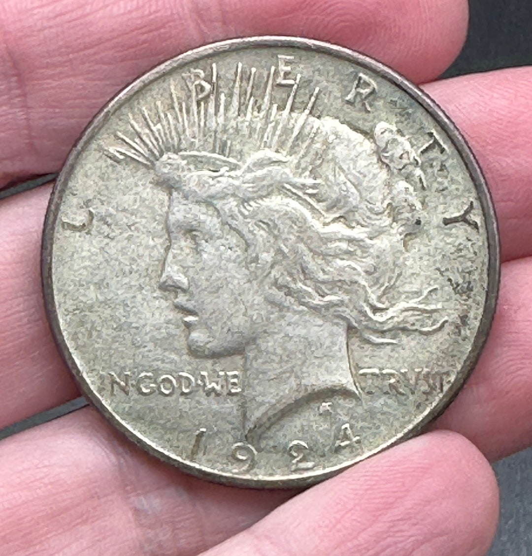 1924 S Silver Liberty Peace Dollar Coin - Etsy