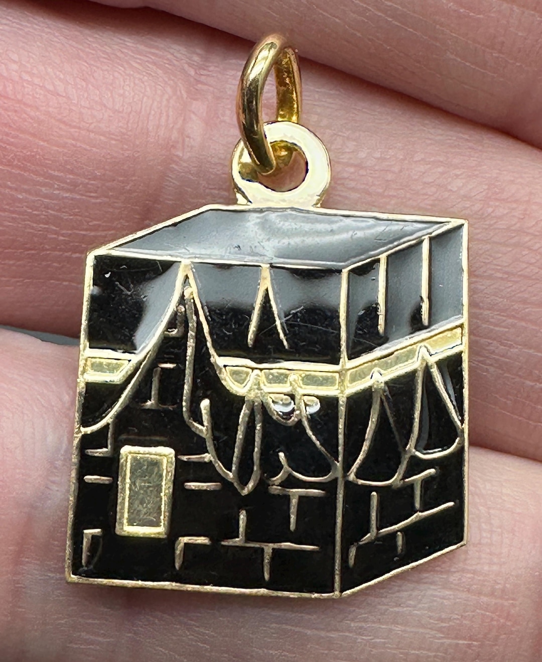 18k Gold Kaaba Pendant - 1” - Etsy