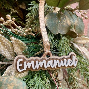 Advent Ornaments | Name of Jesus Ornaments | Layered Name of Christ ...