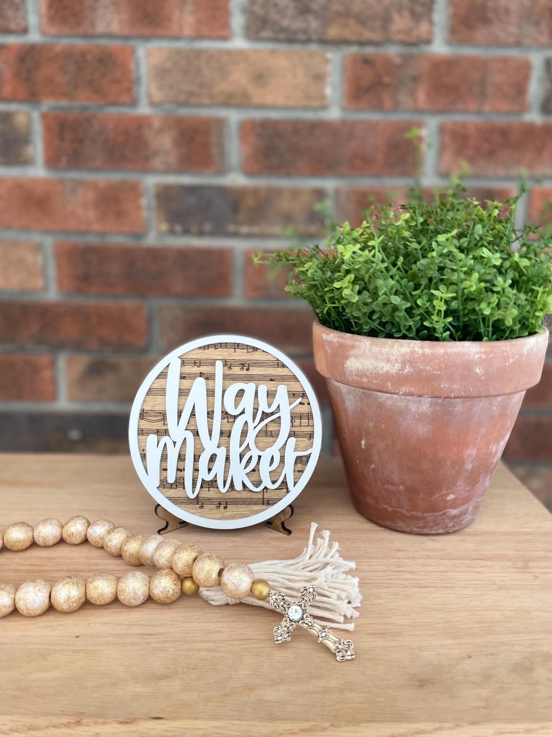 Way Maker Wood Sign: Christian Hymn Lyric Art With Easel - Etsy