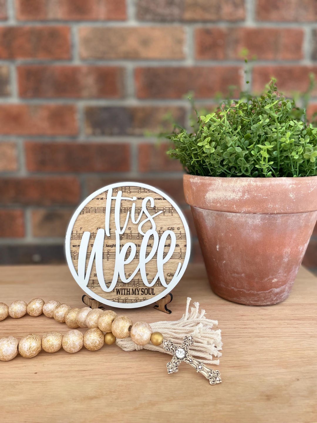 It is Well Sign: Engraved Wood Christian Decor - Etsy