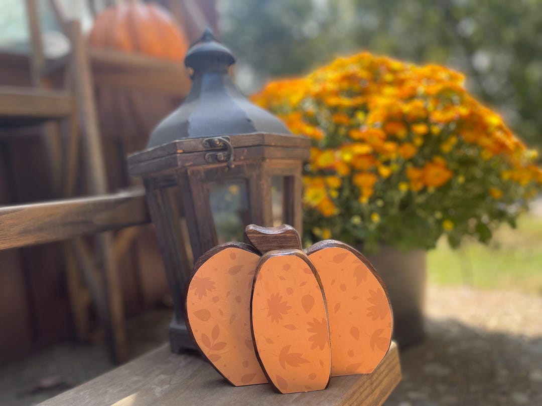 Wooden Fall Decor | Decorative Pumpkin | Farmhouse Inspired | Fall ...