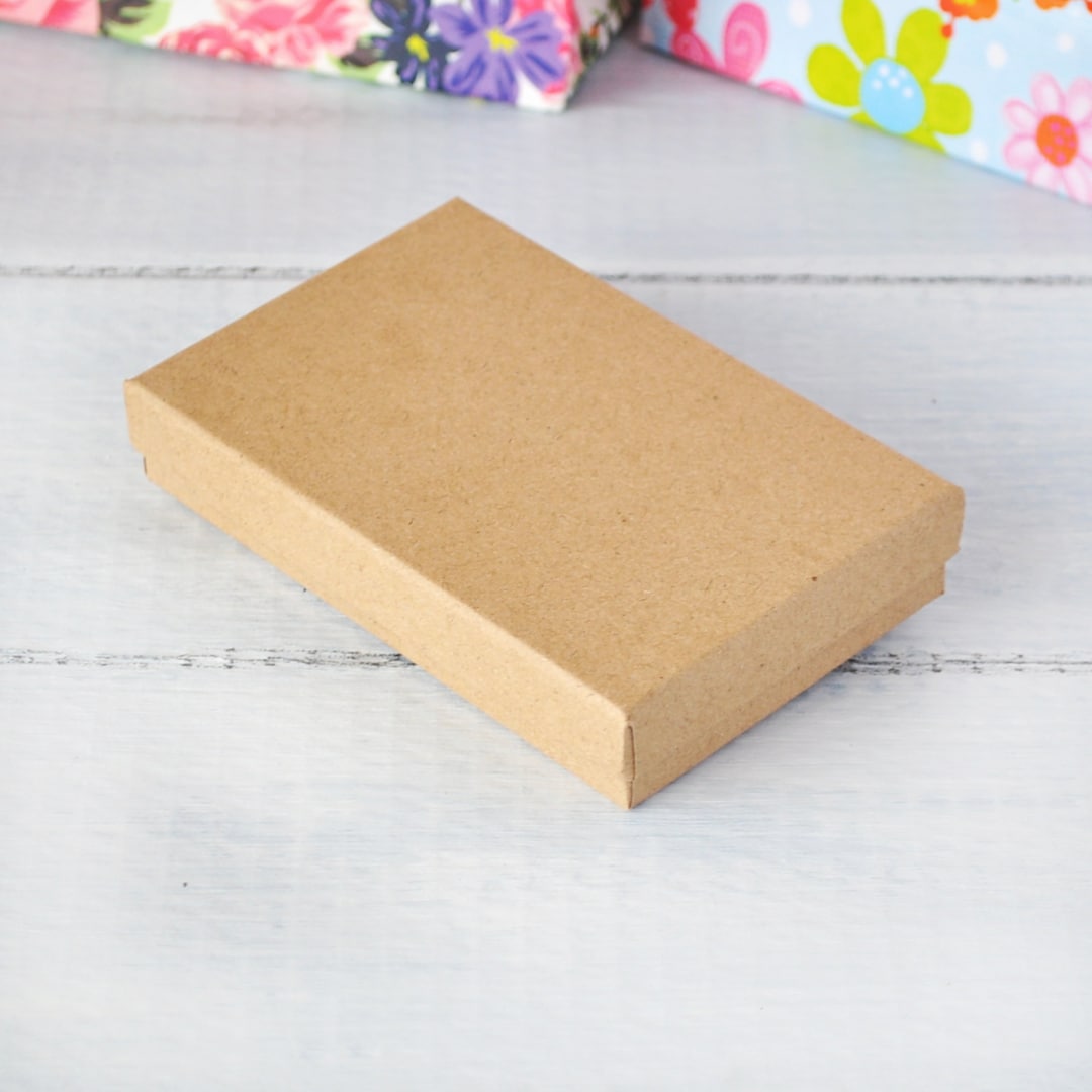 12 X Pieces Natural Brown Kraft Paper Gift Boxes (11 X 7 X 2.5 Cm ...