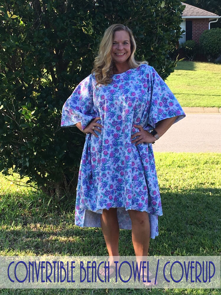 Misses Convertible Beach Towel / Coverup PDF Sewing Pattern - Etsy