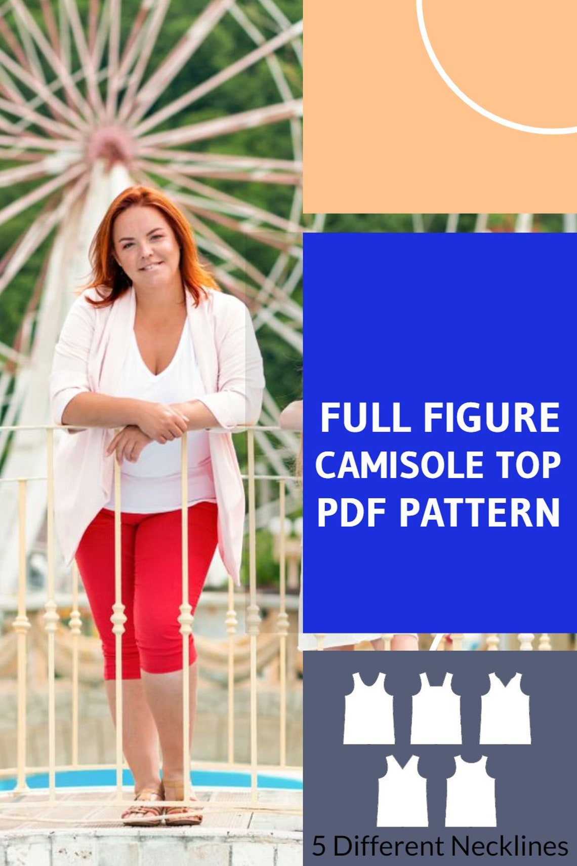 Full Figure / Plus Size Women's Camisole Top PDF Sewing - Etsy