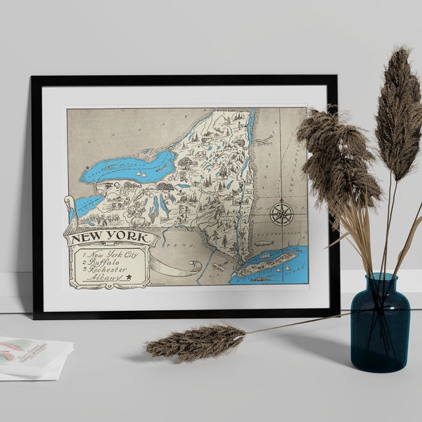 Hand Drawn Map - Etsy