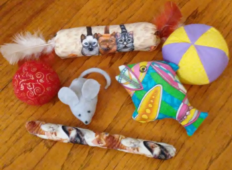 Cat Toys, Kitty Toys, PDF Sewing Pattern for 6 Different Cat Toys ...