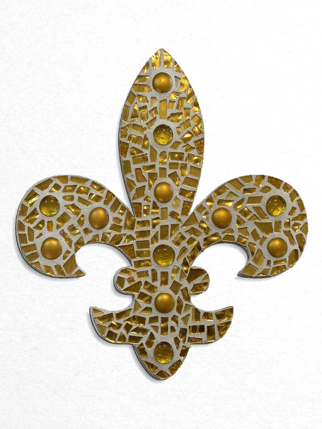DIY 12” Gold Fleur De Lis Mosaic Tile Kit, DIY Craft Kit for Adults ...