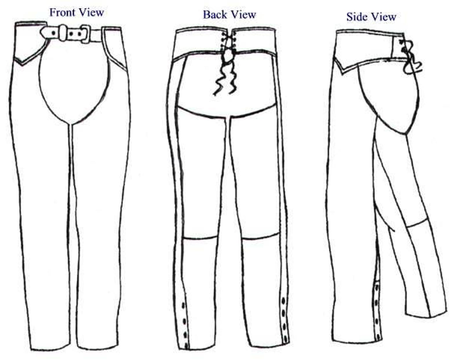 Custom Fit Leather Chaps Pattern Instructions - Etsy