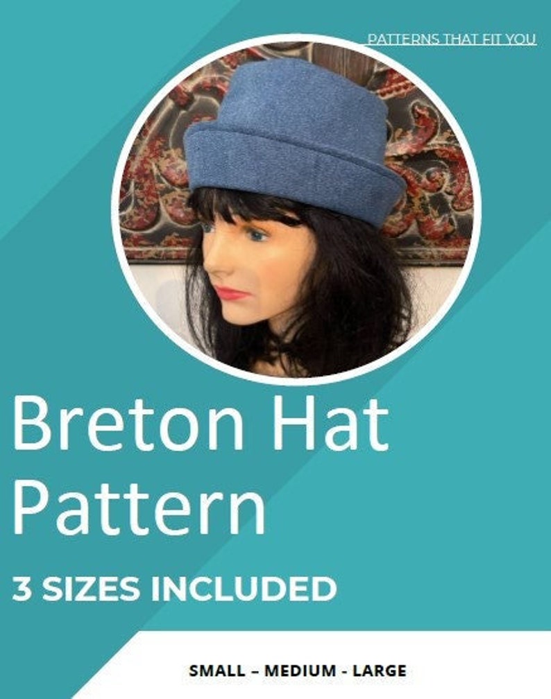 Breton Hat PDF Sewing Pattern Women’s Brim Hat Summer Hat Sun Hat - Etsy