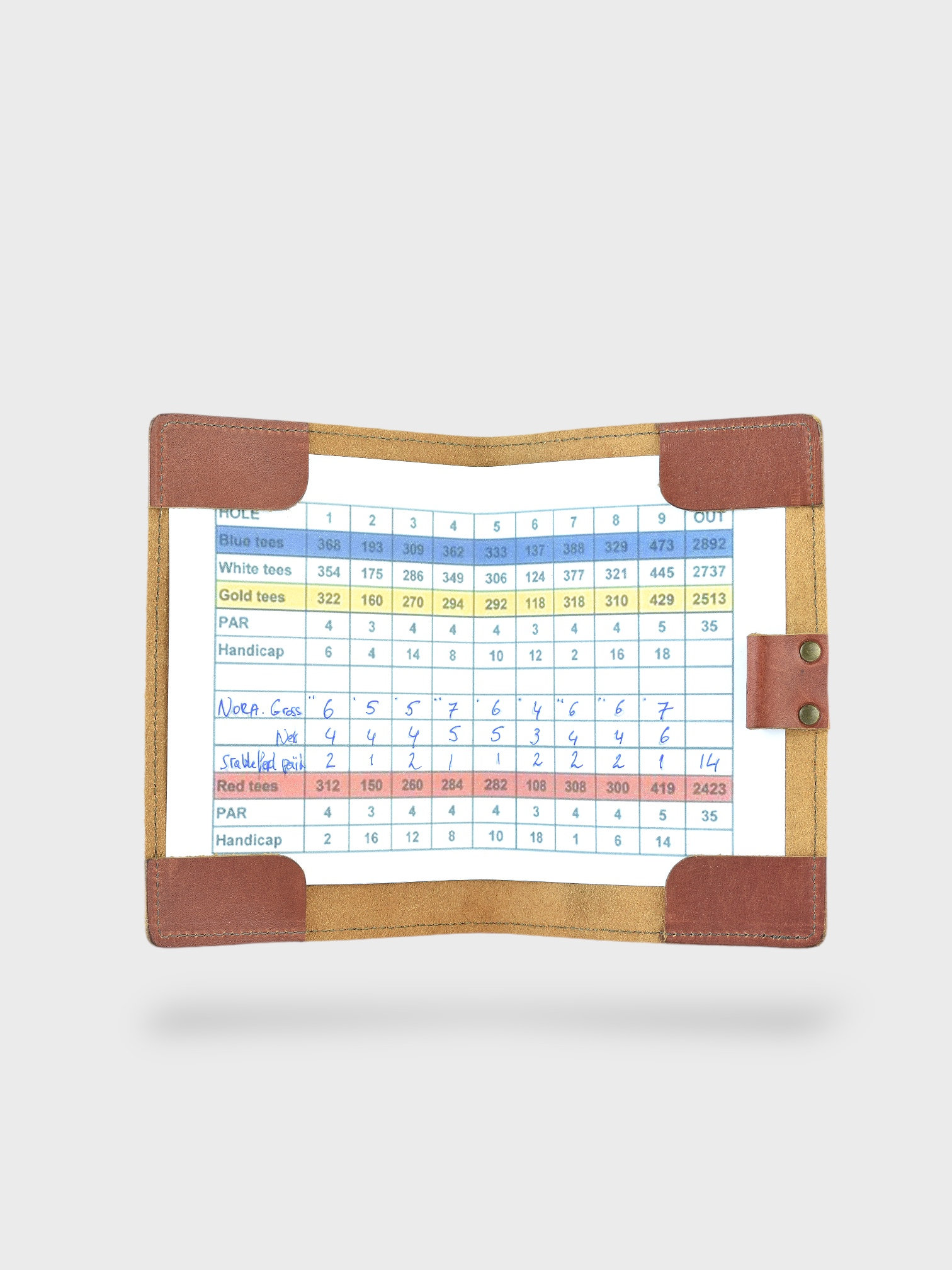 Personalized Leather Golf Scorecard Holder & Yardage Book - Etsy