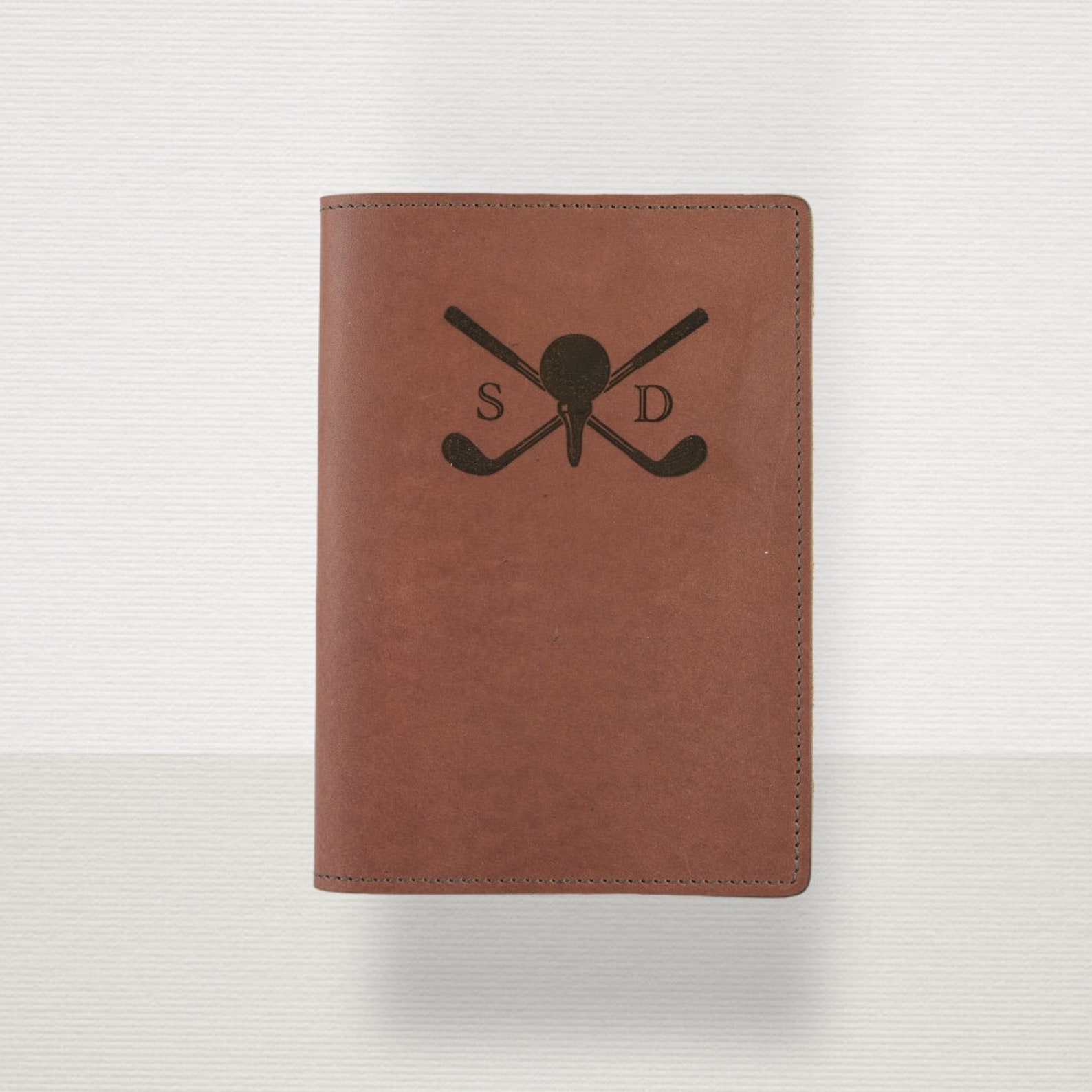 Personalised Leather Golf Scorecard Holder, Handstitched, Golf Gifts ...