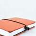 Orange Handmade Italian Leather Notebook Engraved Leather - Etsy