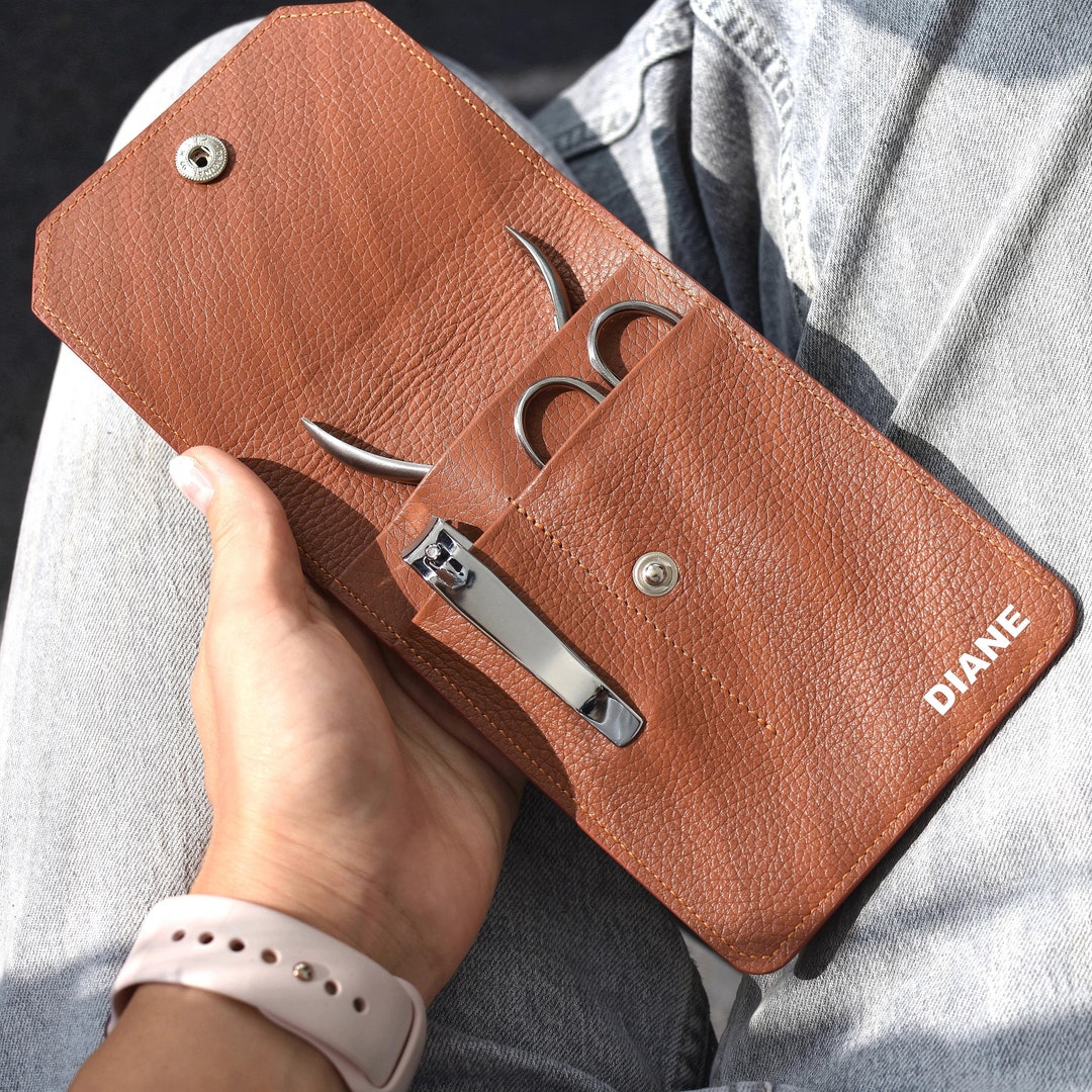 Personalised Leather Manicure Case Customized Leather Manicure ...