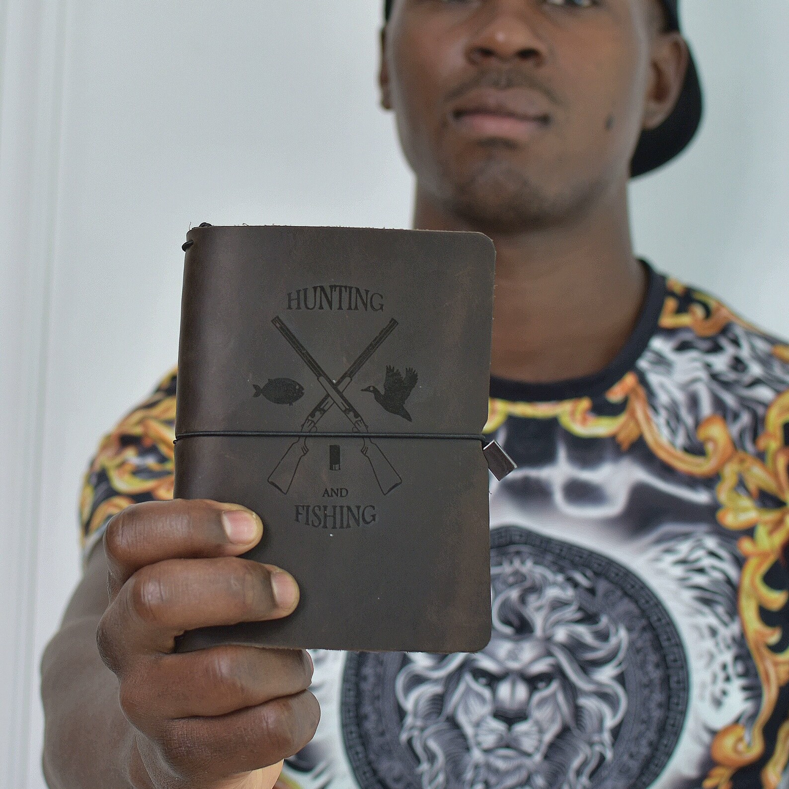 Custom Notebook, Engraved Black Leather, Notepad for Hunting and ...