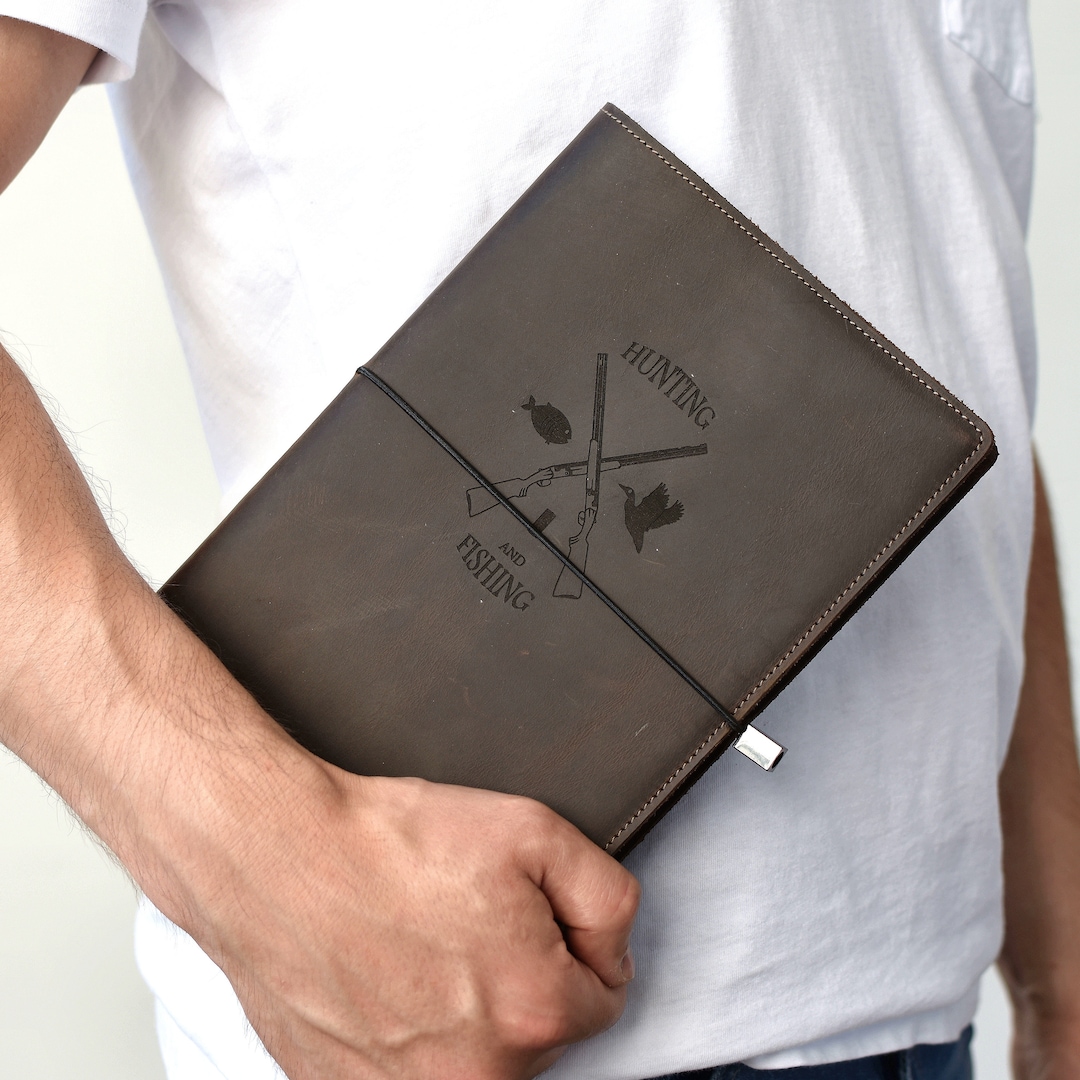 Personalized Leather Notebook Hunting Log, Leather Hunting Journal ...